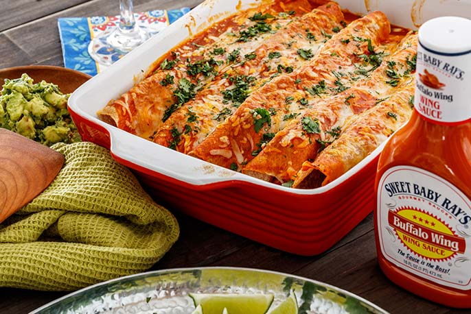 Buffalo Chicken Enchiladas | Sweet Baby Ray’s
