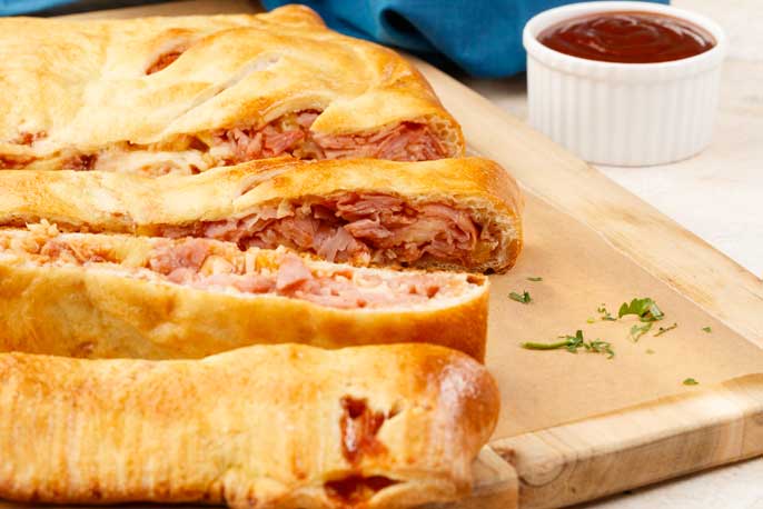 Hawaiian BBQ Calzone | Sweet Baby Ray’s
