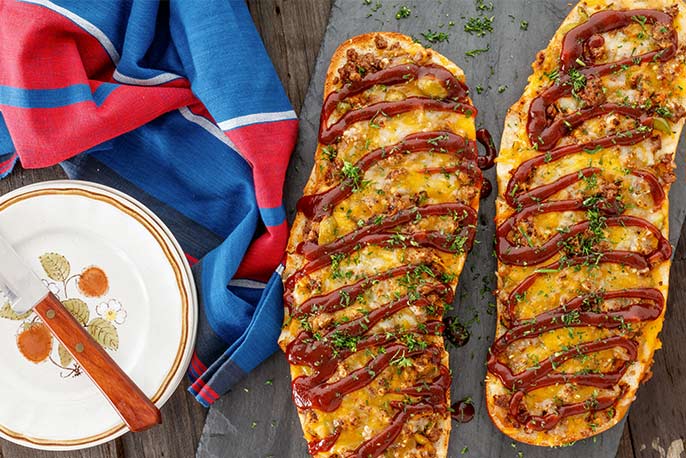 Spicy French Bread Boats | Sweet Baby Ray’s