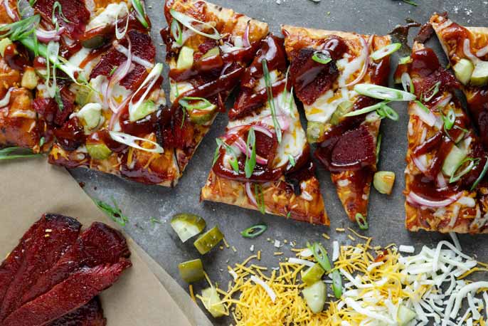 Sweet ‘n Spicy BBQ Beef Brisket Flatbread | Sweet Baby Ray’s