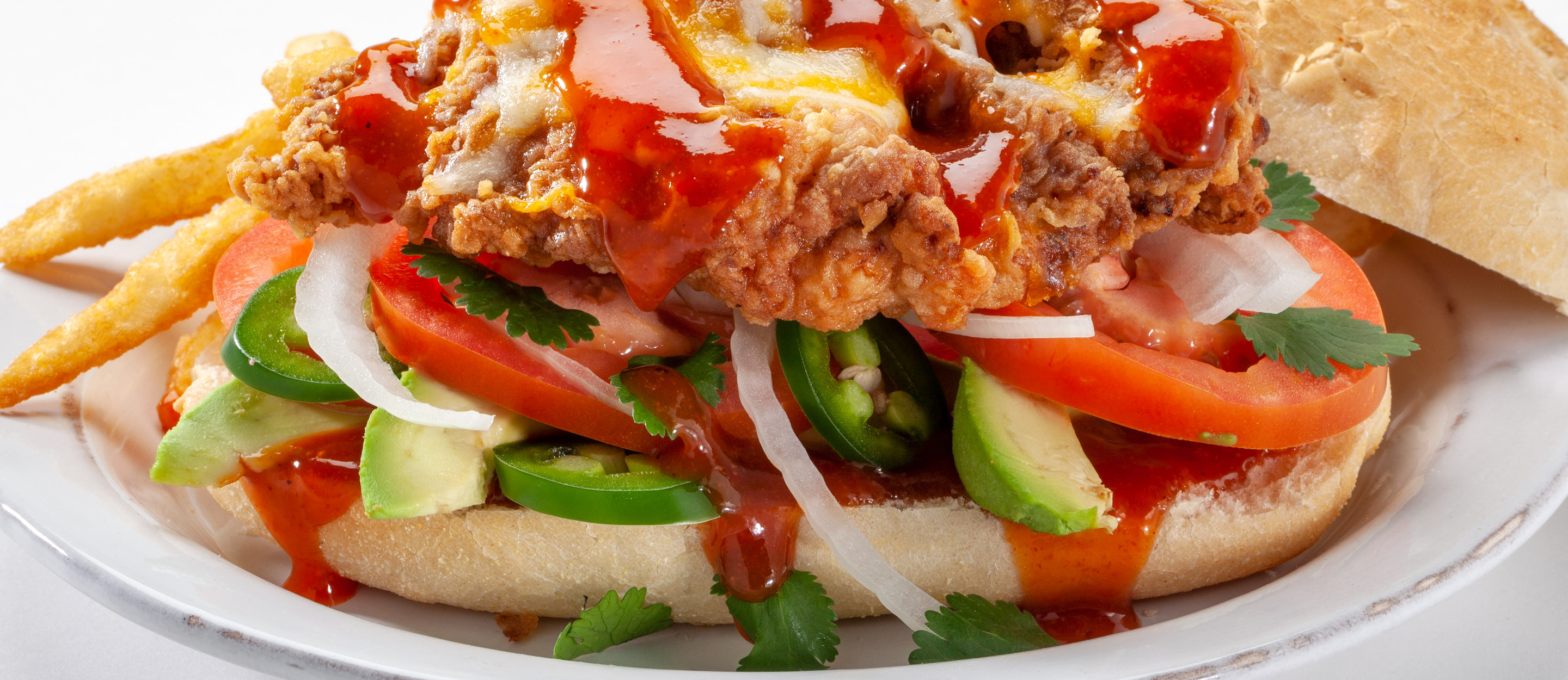 Honey Sriracha Crispy Chicken Torta