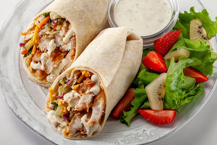 Fried Chicken & Pickle Wrap